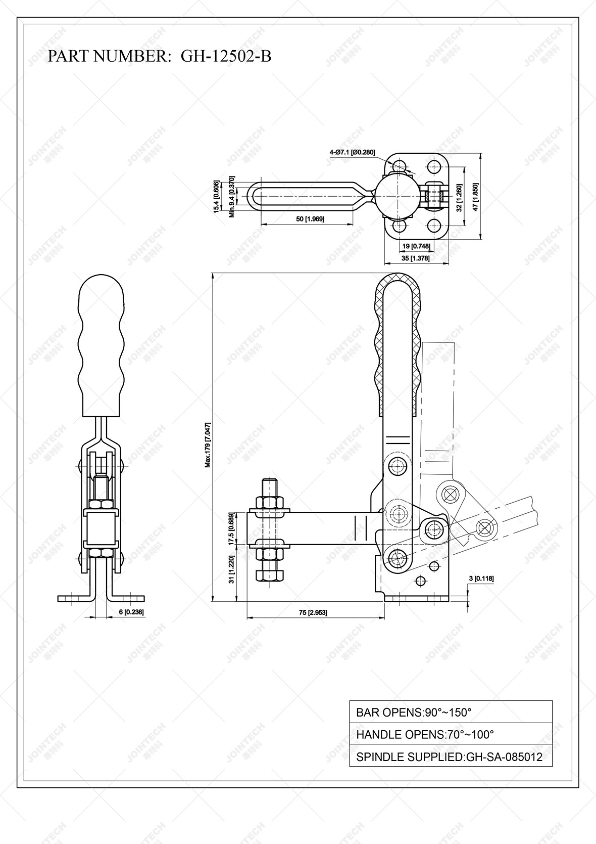 Spinning Hold Down Vertical Toggle Clamp Use For Weldling Fittings ...
