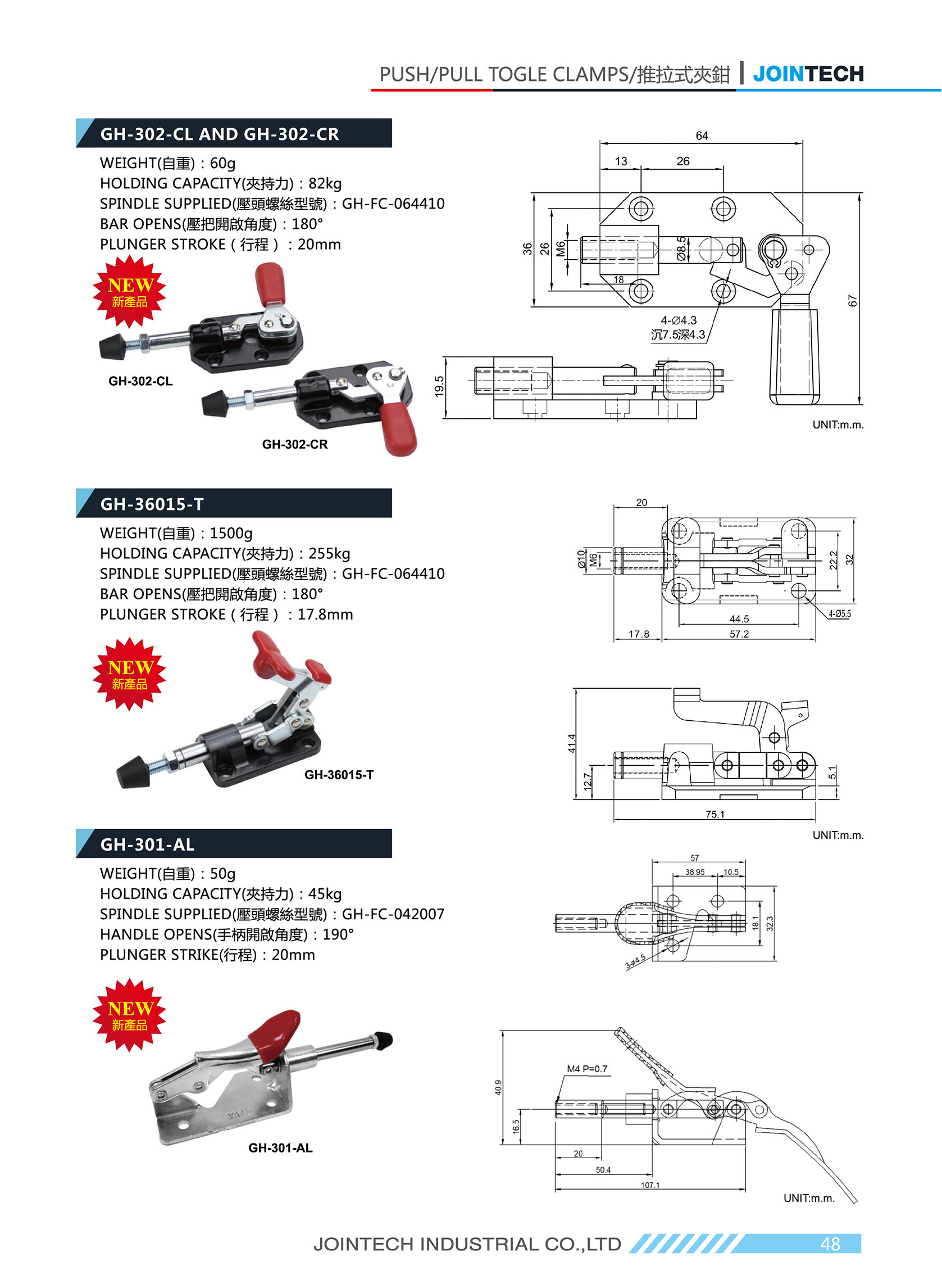 Small Holding Capacity Hold Down Push-Pull Toggle Clamp - Buy Push Pull ...